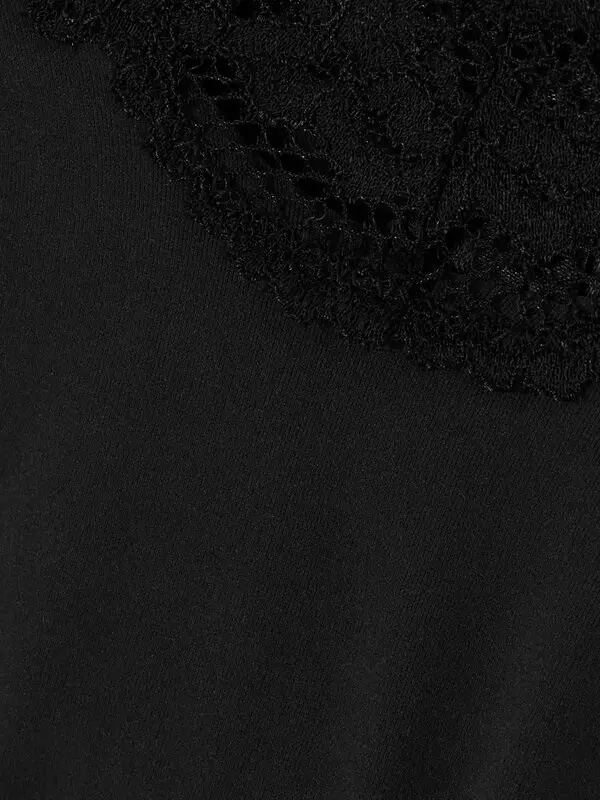 SKIMS Fits Everybody Lace Dipped Thong - Black