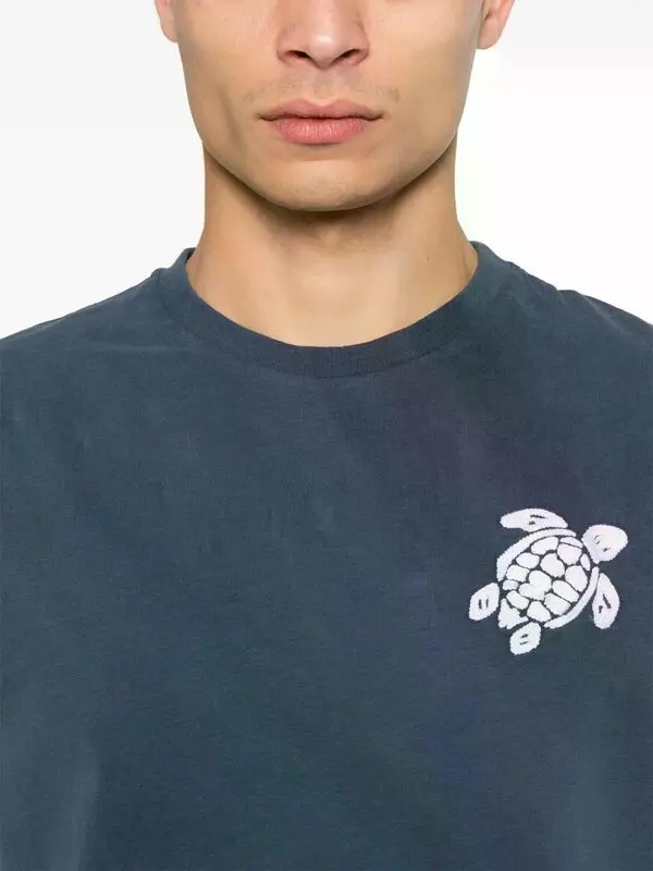 Vilebrequin Logo-embroidered T-shirt - Blue