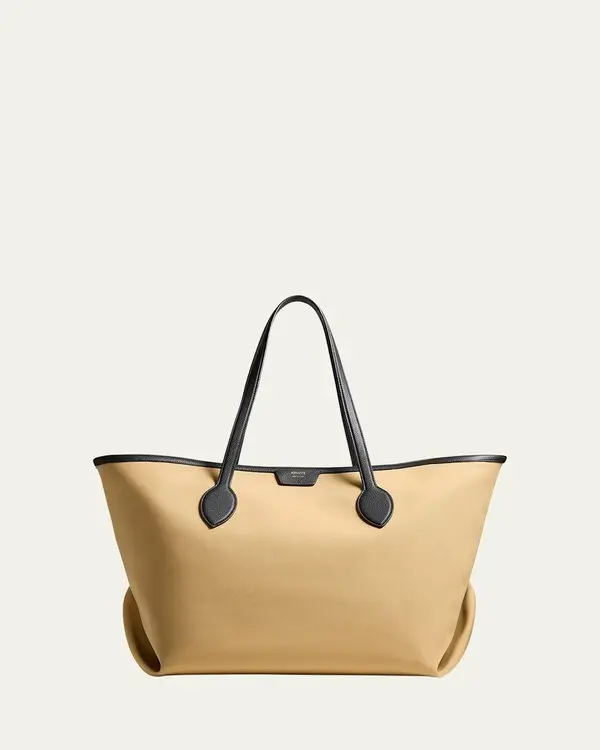 Khaite Amalia Medium Canvas Tote Bag - Black Honey