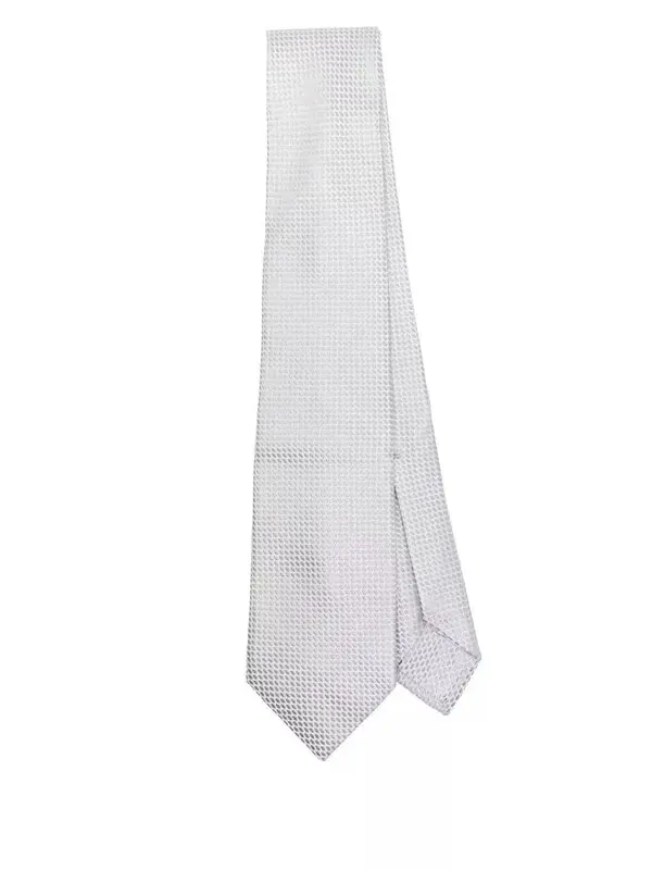 BARBA NAPOLI Silk Neck Tie - Grey