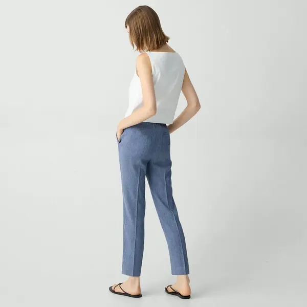 Theory Treeca Pull-on Pant In Fluid Linen