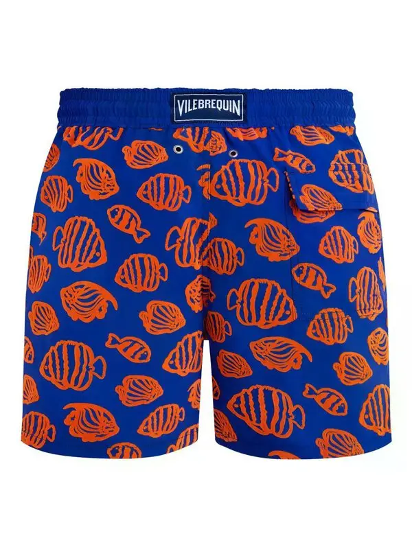 Vilebrequin Flocked Fishy Vibes Swim Shorts - Blue