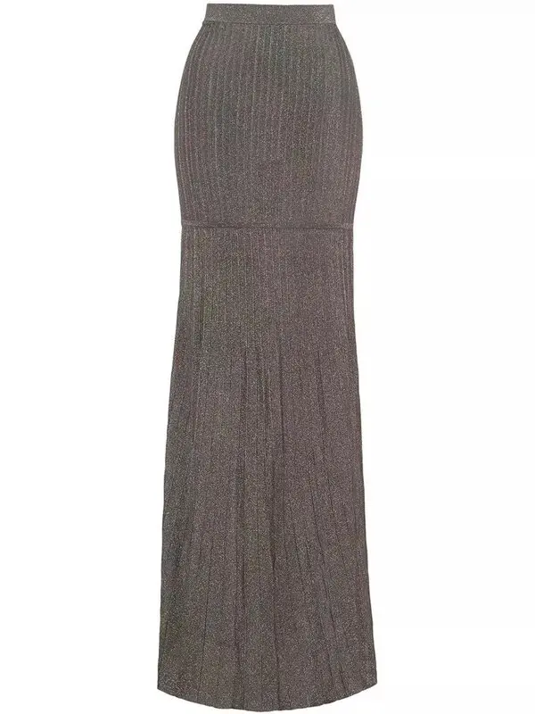 Adam Lippes Knitted Maxi Skirt - Grey