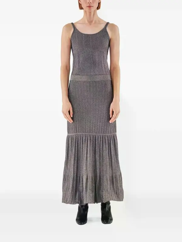 Adam Lippes Knitted Maxi Skirt - Grey