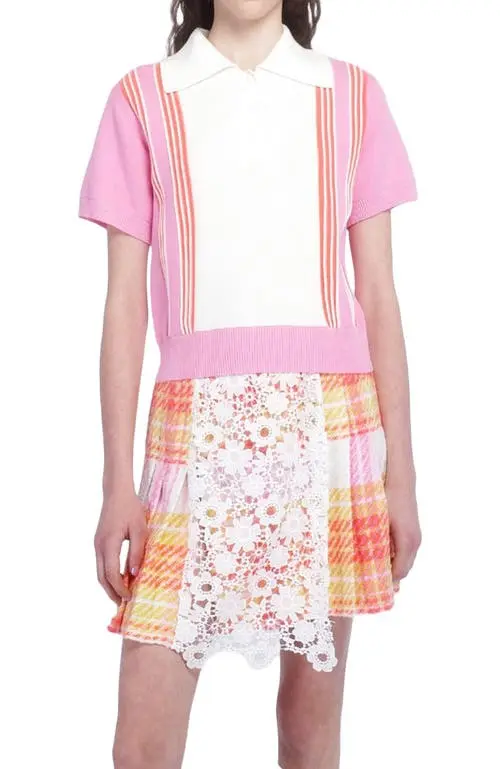 Anna Sui Amalfi Knits Polo - Pink Multi