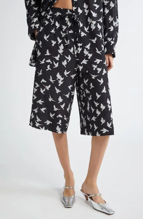 Stella McCartney Mini Birds Silk Shorts