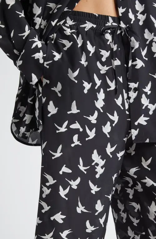 Stella McCartney Mini Birds Silk Shorts