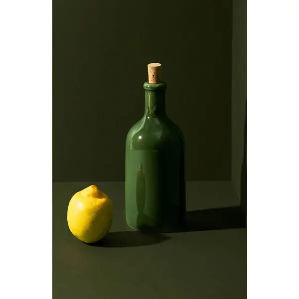 GHARYAN STONEWARE Stoneware Olive Oil Dispenser | Jazz 21 Oz - Green