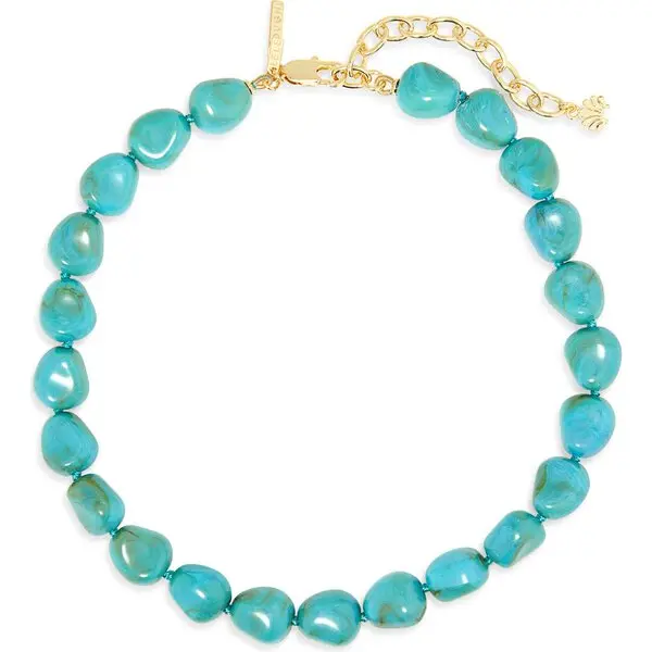 Lele Sadoughi Baroque Imitation Collar Necklace - Turquoise