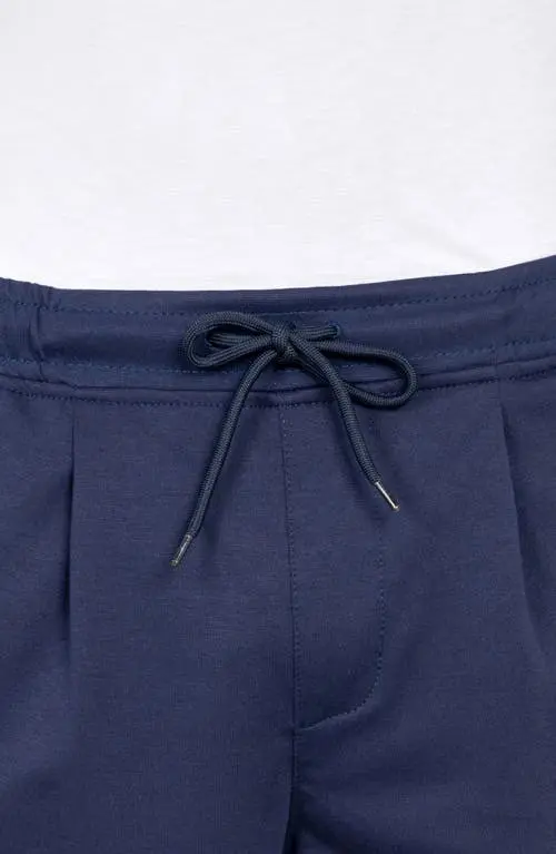 BROOKLYN BRIGADE Slim Fit Solid Drawstring Shorts - Navy