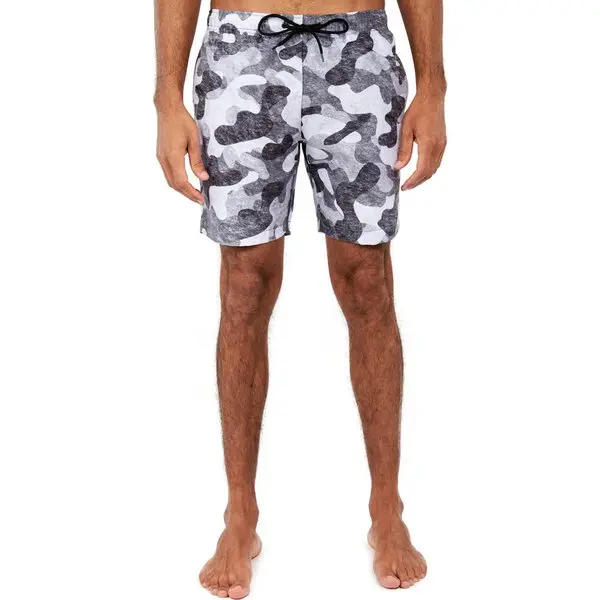 BROOKLYN BRIGADE Slim Fit Camouflage Swim Trunks - Grey