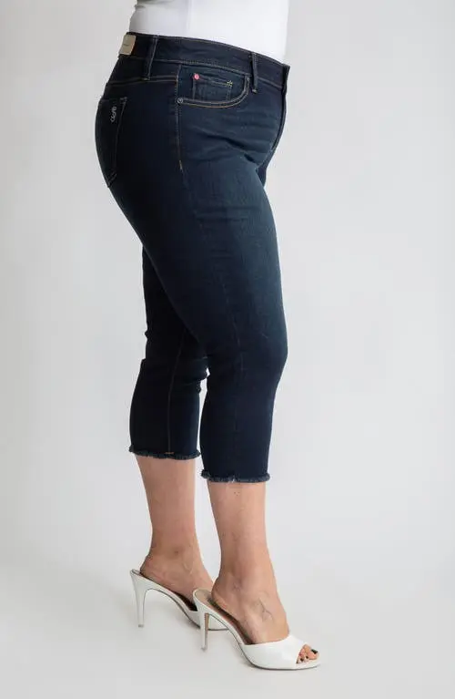 SLINK JEANS Frayed Crop Capri Jeans - Baylor