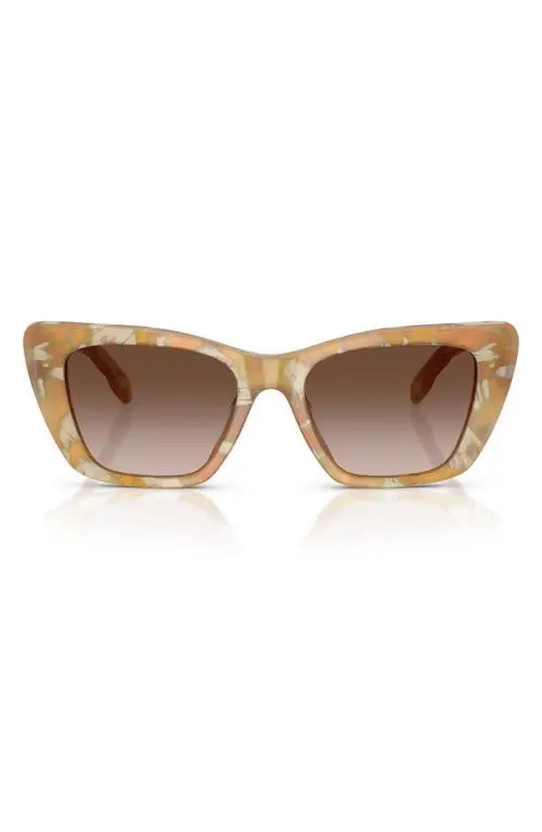 Tory Burch 52mm Cat Eye Sunglasses - Honey Horn
