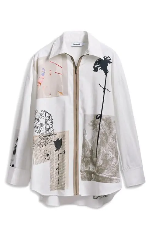 Desigual Relaxed-fit Zip-up Shirt