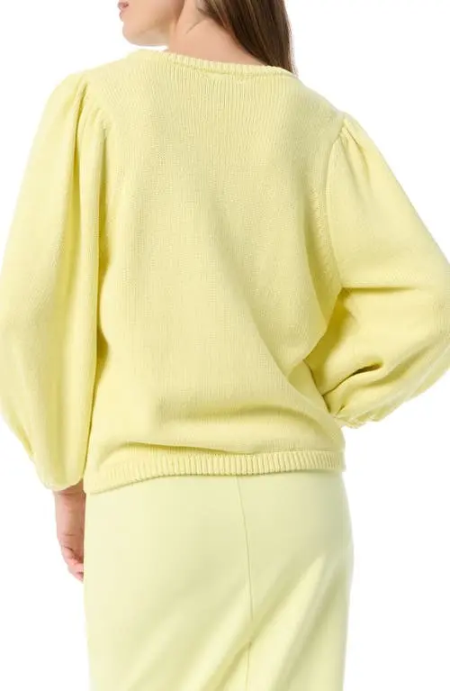 DO BY DEE OCLEPPO Augusta Balloon Sleeve Cotton Sweater