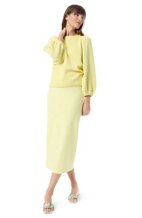 DO BY DEE OCLEPPO Augusta Balloon Sleeve Cotton Sweater