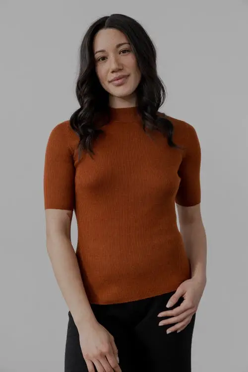 SSKEIN Mock Neck Pullover
