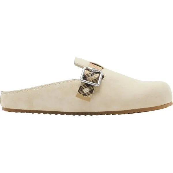 Burberry Suede Urchin Clogs - Bake