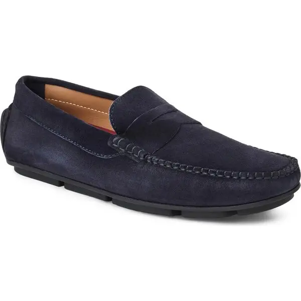 Bruno Magli Taranto Penny Loafer - Navy Suede
