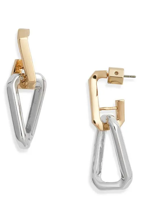 ALLSAINTS Hex Mismatch Drop Earrings - Two Tone