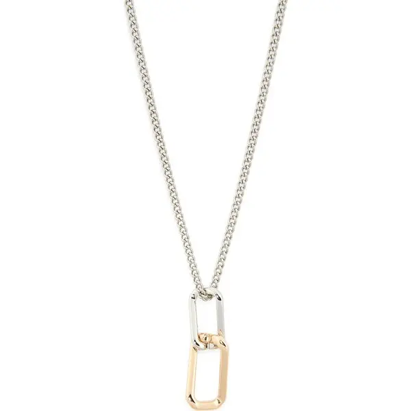 ALLSAINTS Hex Charm Pendant Necklace - Two Tone