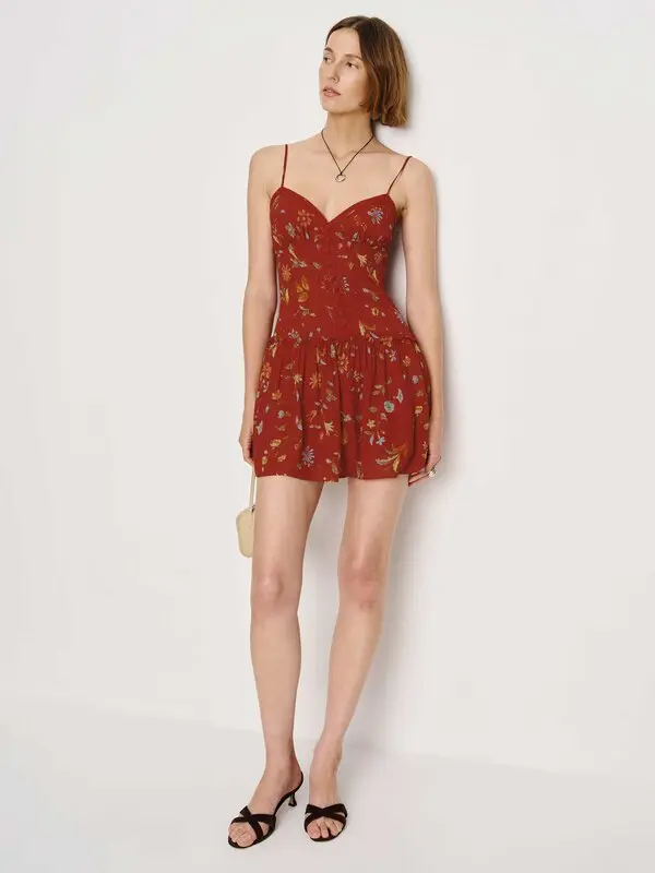 REFORMATION Citrus Mini Dress - Red