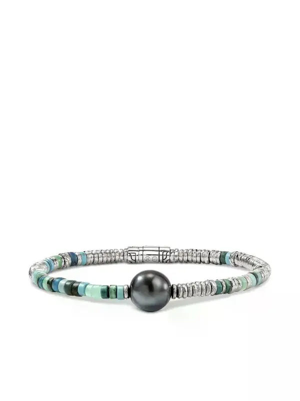 John Hardy Sterling Turquoise, And Pearl Bracelet - Silver