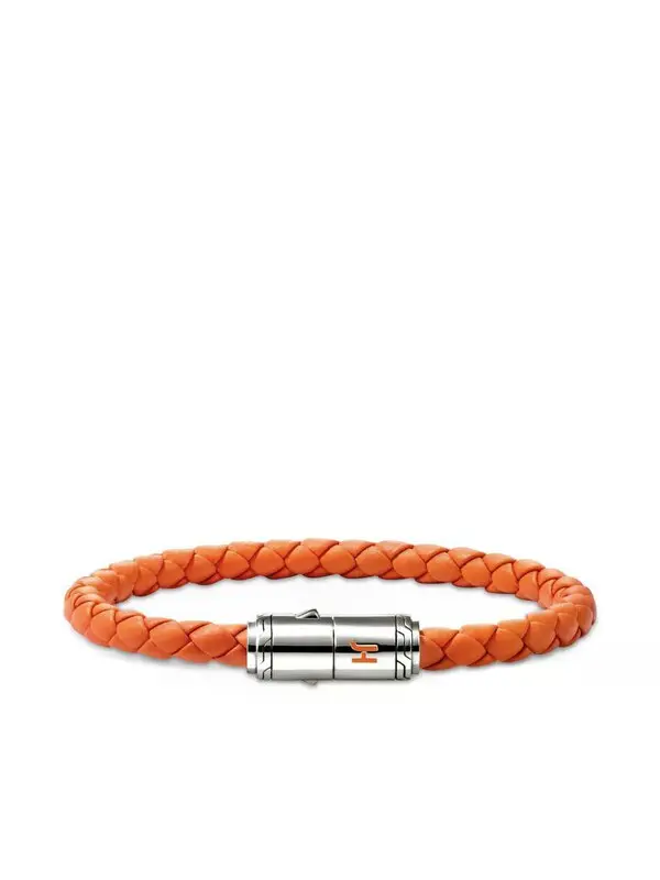 John Hardy Braided Leather Bracelet - Silver