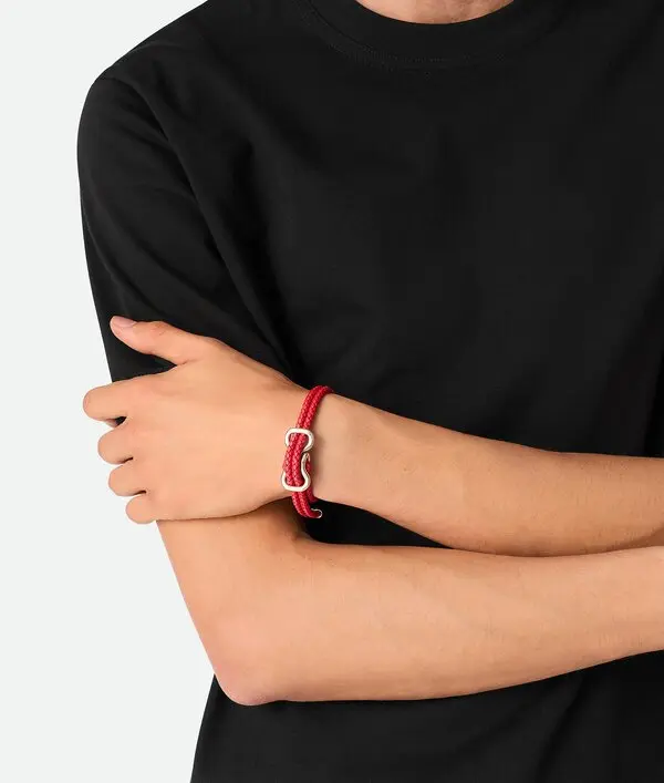 Bottega Veneta Braided Leather Bracelet - Redstone