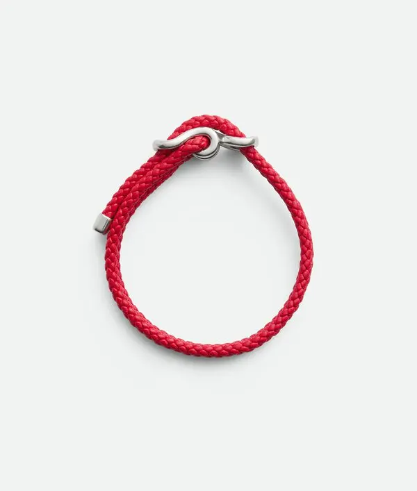 Bottega Veneta Braided Leather Bracelet - Redstone