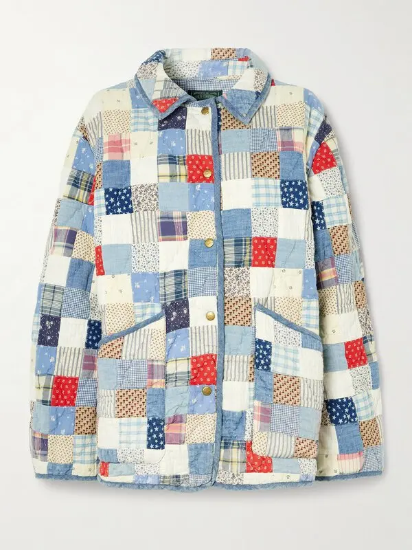 Polo Ralph Lauren Patchwork Quilted Printed Cotton Jacket