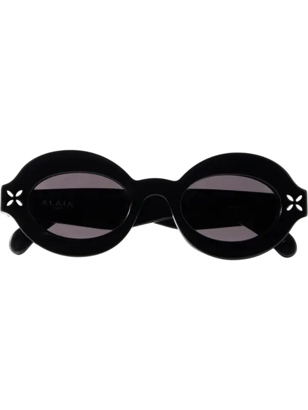 Alaïa Oval-frame Sunglasses - Black