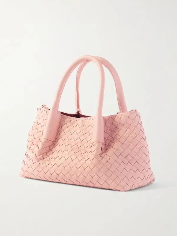 Bottega Veneta Pinacoteca Mini Intrecciato Leather Tote - Pink
