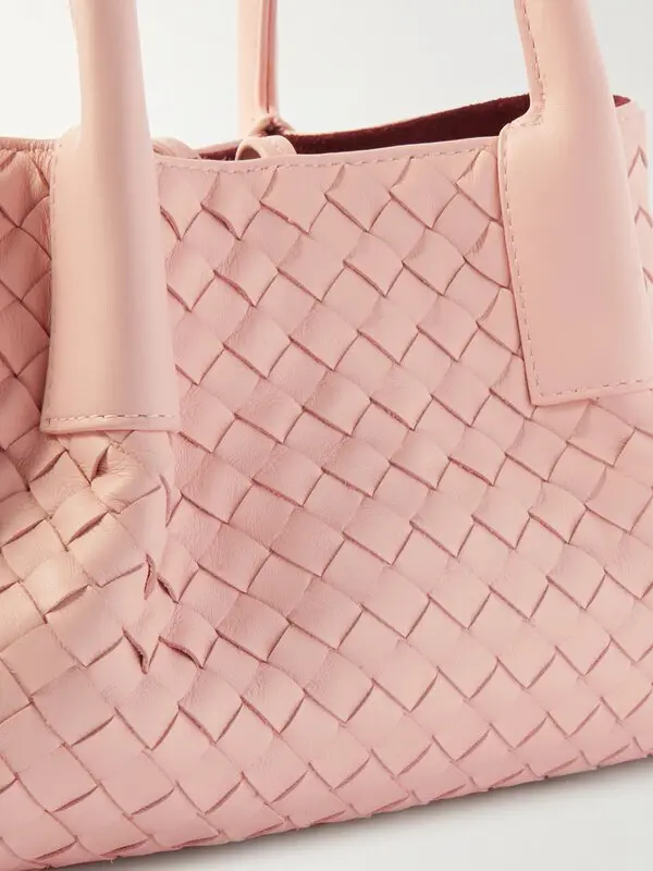 Bottega Veneta Pinacoteca Mini Intrecciato Leather Tote - Pink