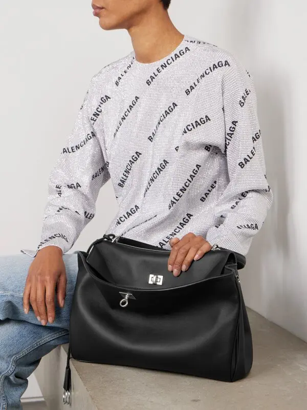 Balenciaga Rodeo Medium Leather Shoulder Bag