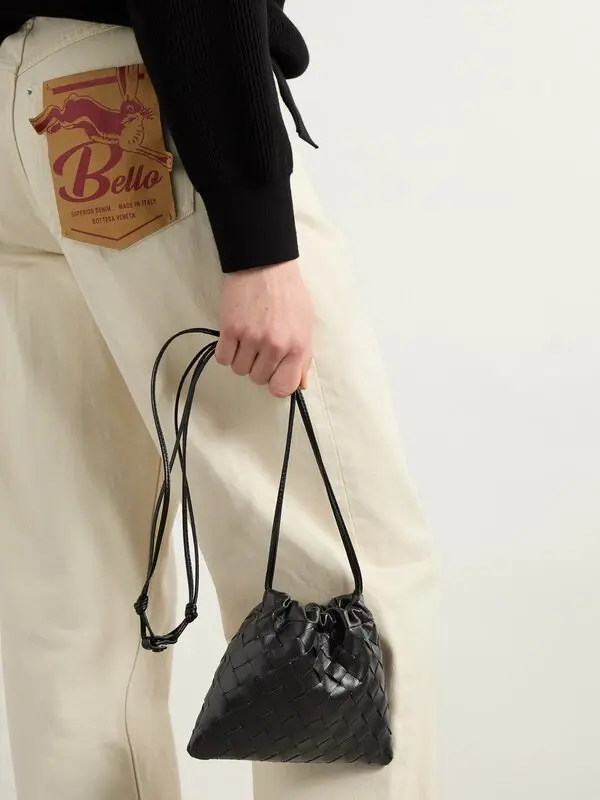 Bottega Veneta Mini Intrecciato Leather Pouch