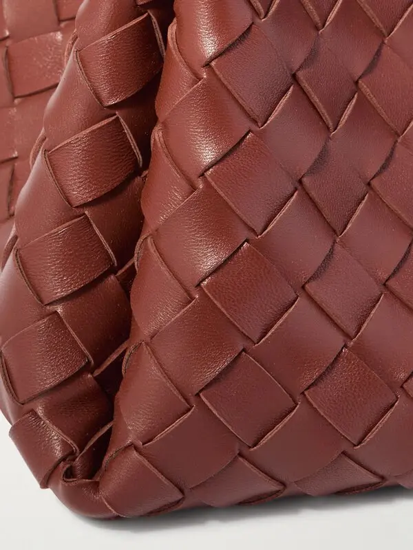 Bottega Veneta Parachute Small Intrecciato Leather Shoulder Bag - Red