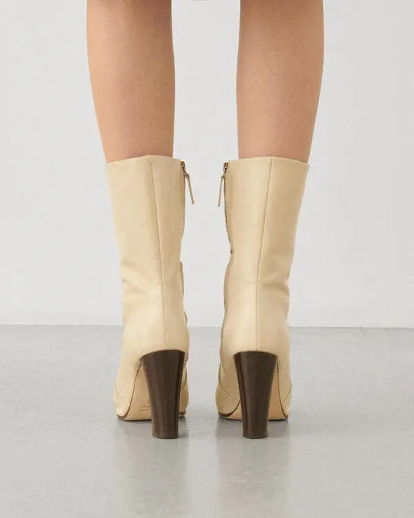 Veronica De Piante Gaia Leather Heeled Ankle Boots