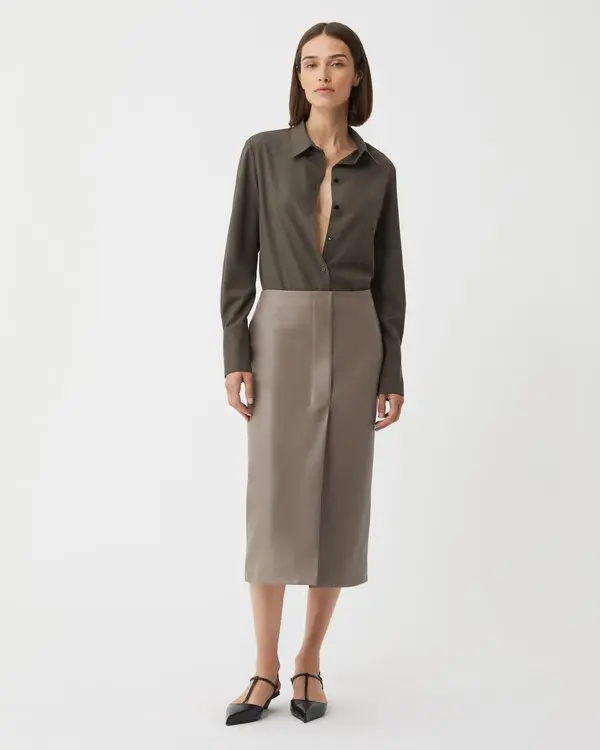 Veronica De Piante Nappa Leather Phoebe Skirt