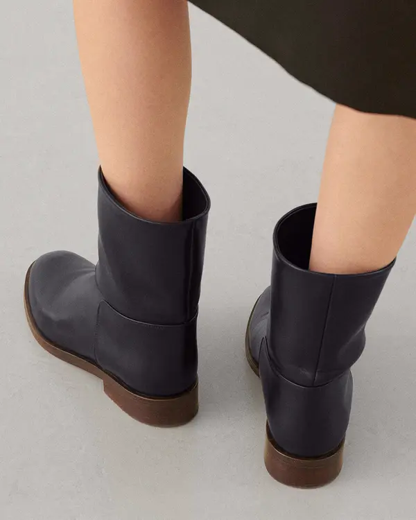 Veronica De Piante Margaux Leather Ankle Boots - Black