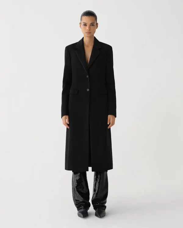 Veronica De Piante Freya Cashmere Coat - Black