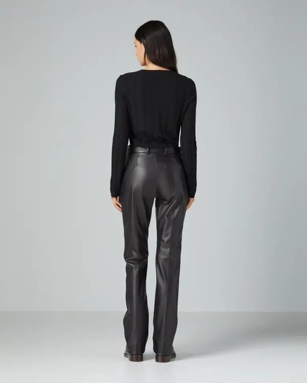 Veronica De Piante Mick Nappa Leather Trousers - Black