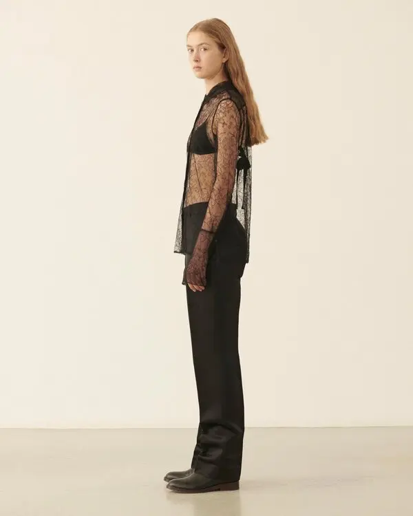 Veronica De Piante Livia Lace Shirt - Black