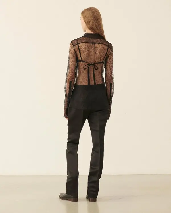 Veronica De Piante Livia Lace Shirt - Black