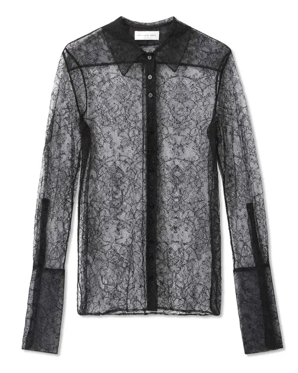 Veronica De Piante Livia Lace Shirt - Black