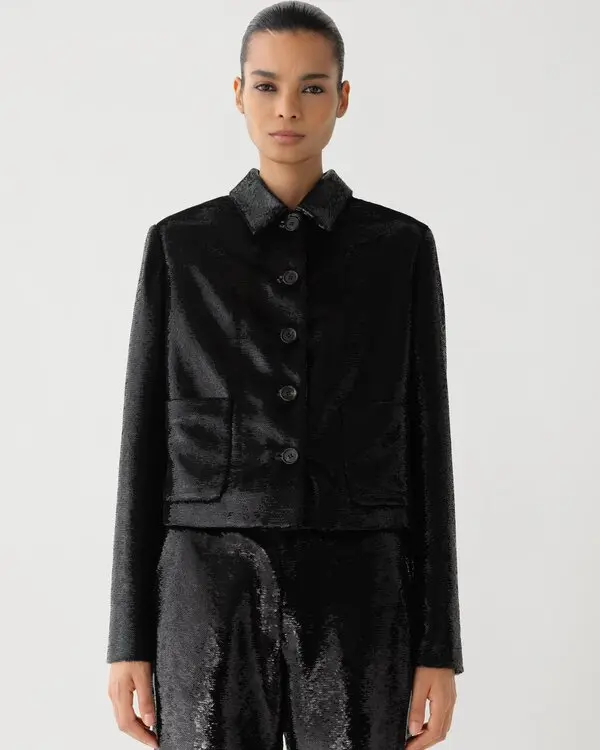 Veronica De Piante Ines Sequined Jacket - Black