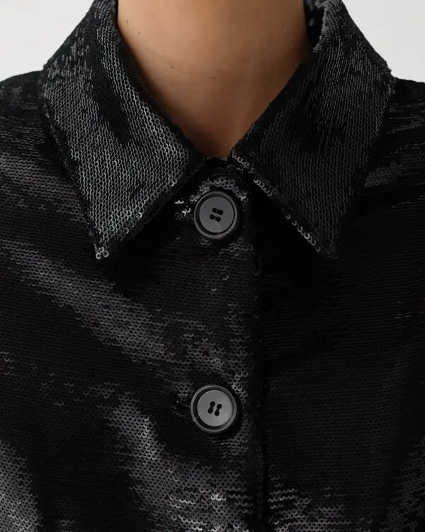Veronica De Piante Ines Sequined Jacket - Black