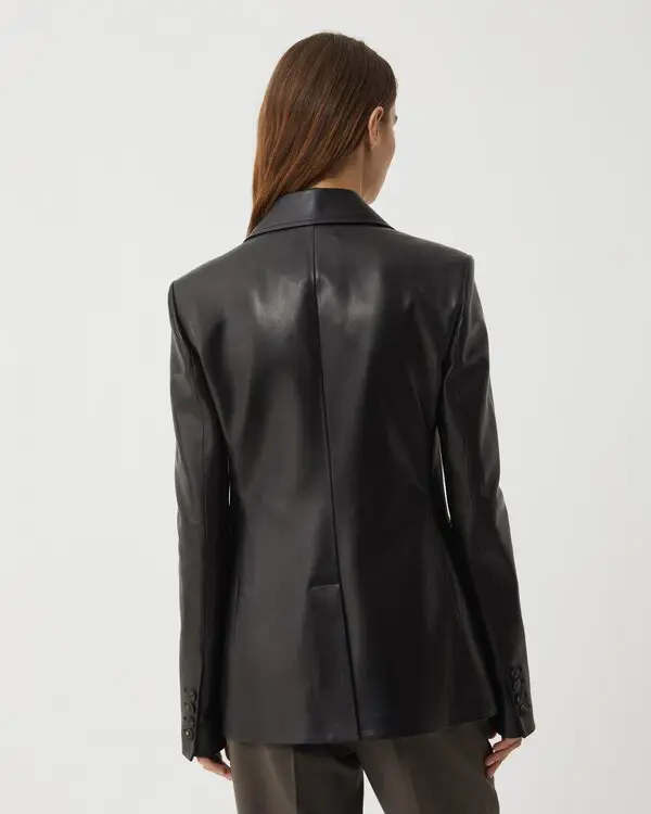 Veronica De Piante Faye Nappa Leather Jacket - Black