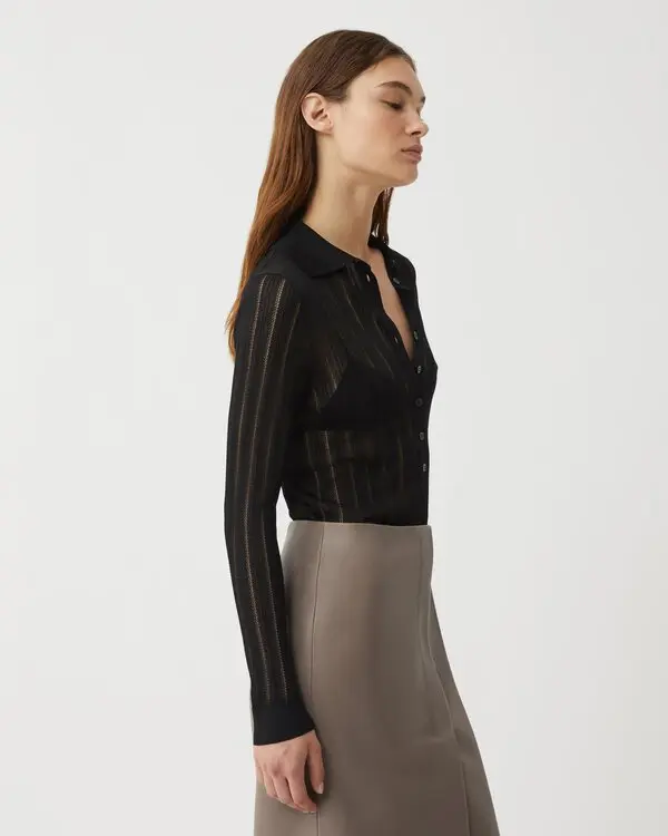 Veronica De Piante Lydia Silk Crepe Polo