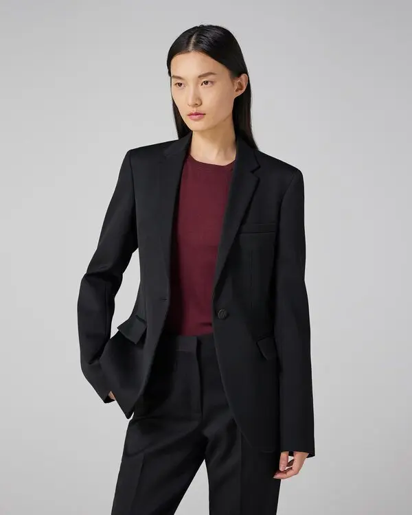 Veronica De Piante Astrid Jacket In Wool Twill - Black